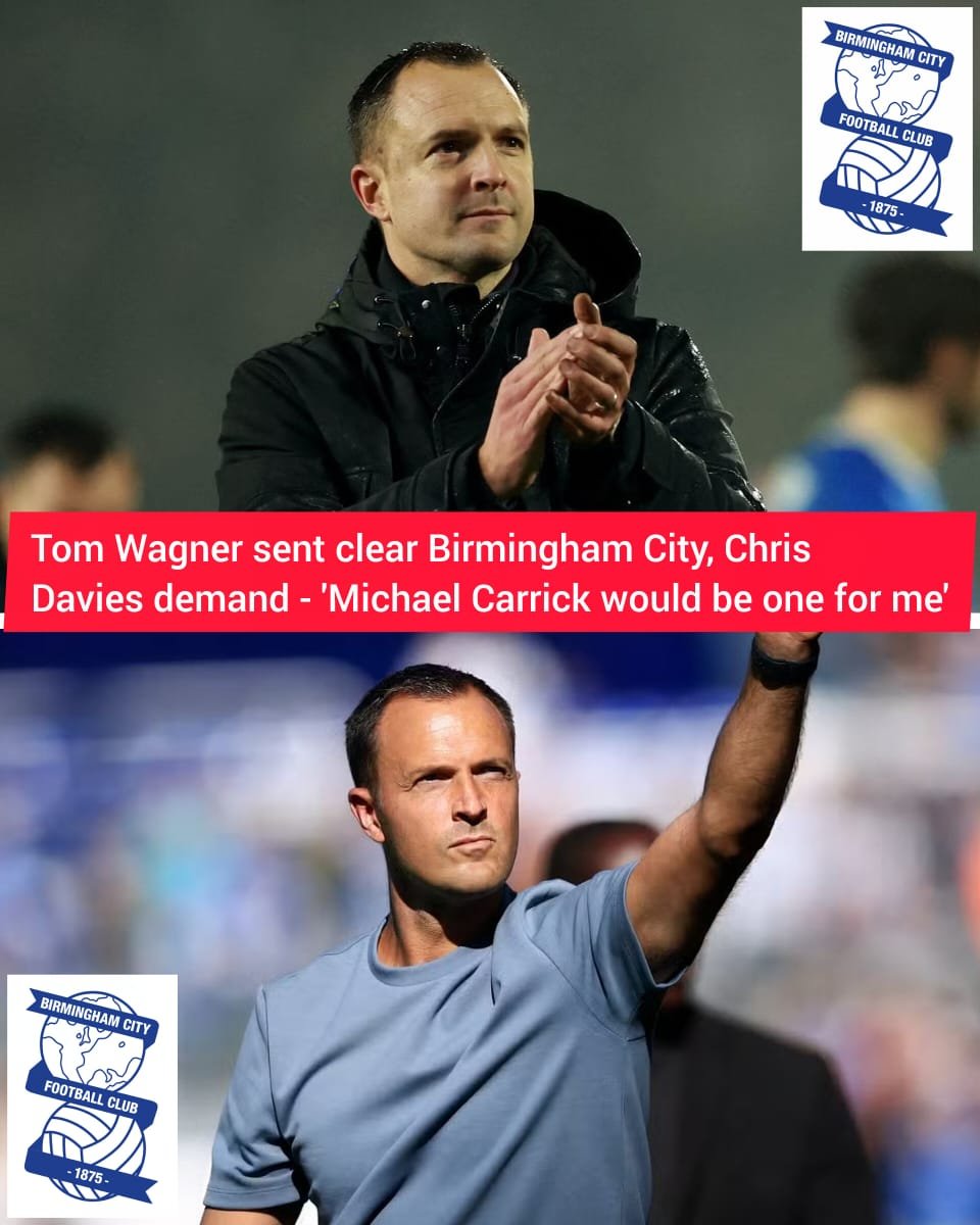 Tom Wagner sent clear. Birmingham City's Chris Davies: 'Michael Carrick ...