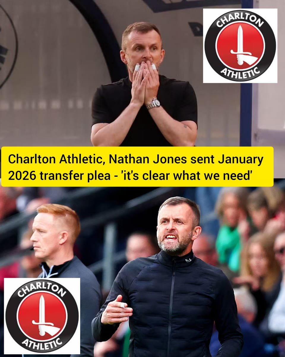 Nathan Jones, Charlton Athletic, sent a January 2026 transfer plea ...
