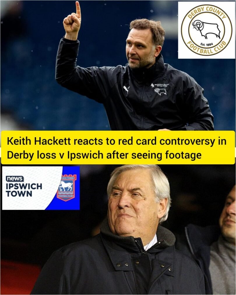 Keith Hackett responds to red card issue in Derby loss to Ipswich after ...