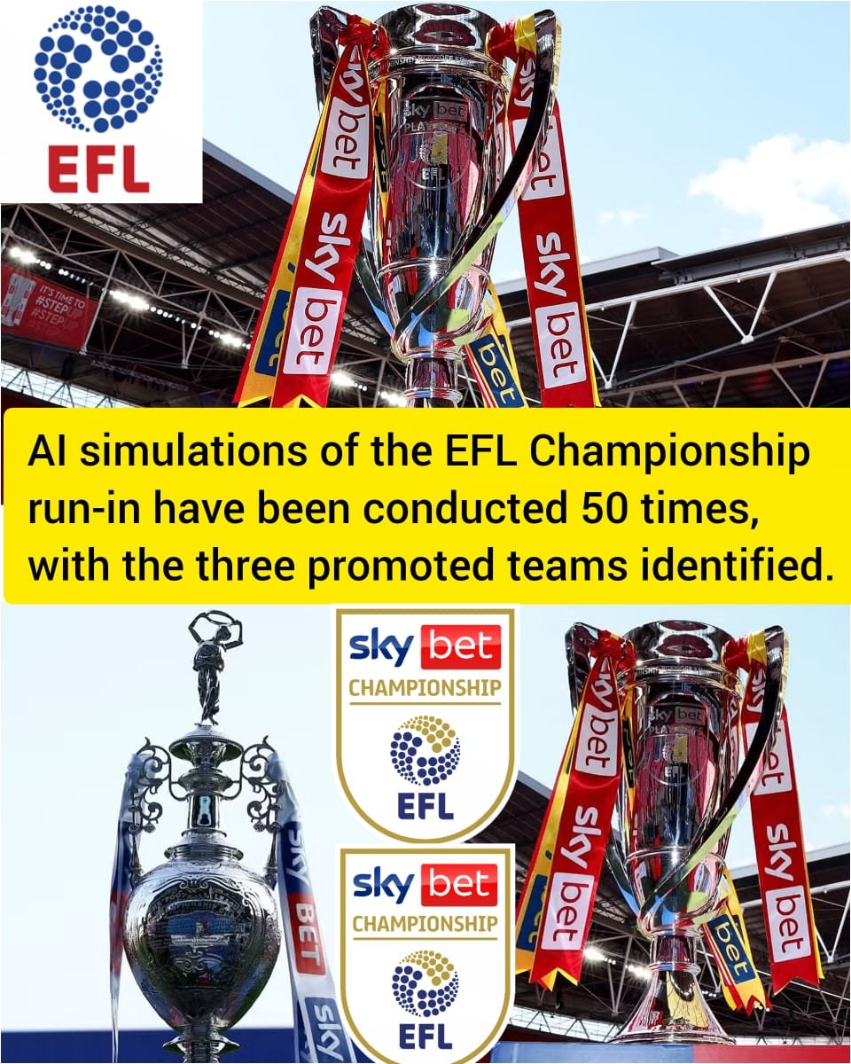 AI simulations of the EFL Championship run-in have been conducted 50 ...