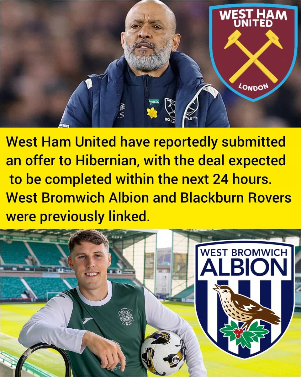West Ham pursuing Hibernian transfer deal - West Brom and Blackburn ...